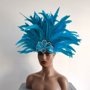 Carnival Feather Crown Festival Feather Headpiece Feather Headdress ...