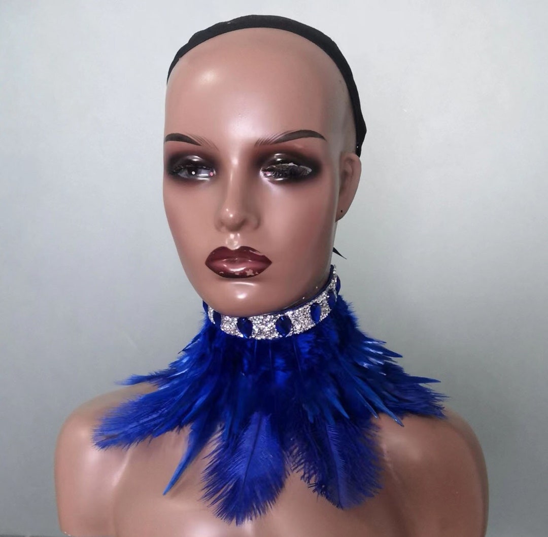 Carnival Feather Little Choker/ Festival Neck Corset/ Feather Neck ...