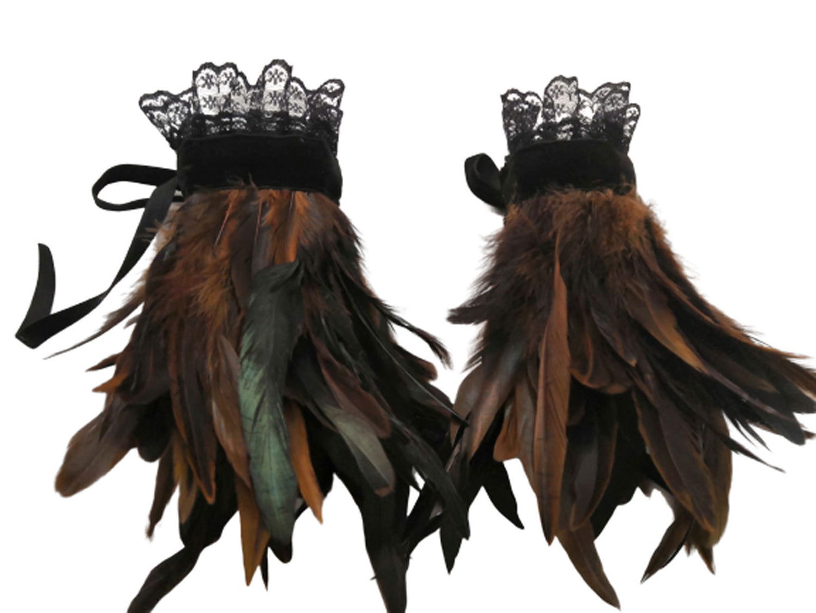 1 Pair Soft Rooster Feather Cuff Wrist Cuff Feather Anckle Cuff Feather ...