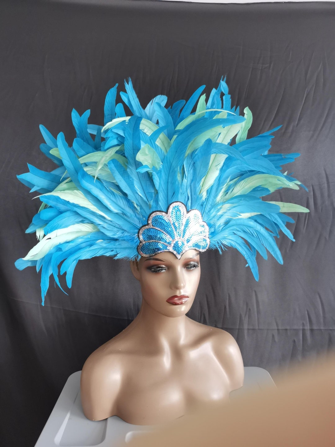 Mixed Color Carnival Feather Crown Festival Feather Headpiece Feather ...
