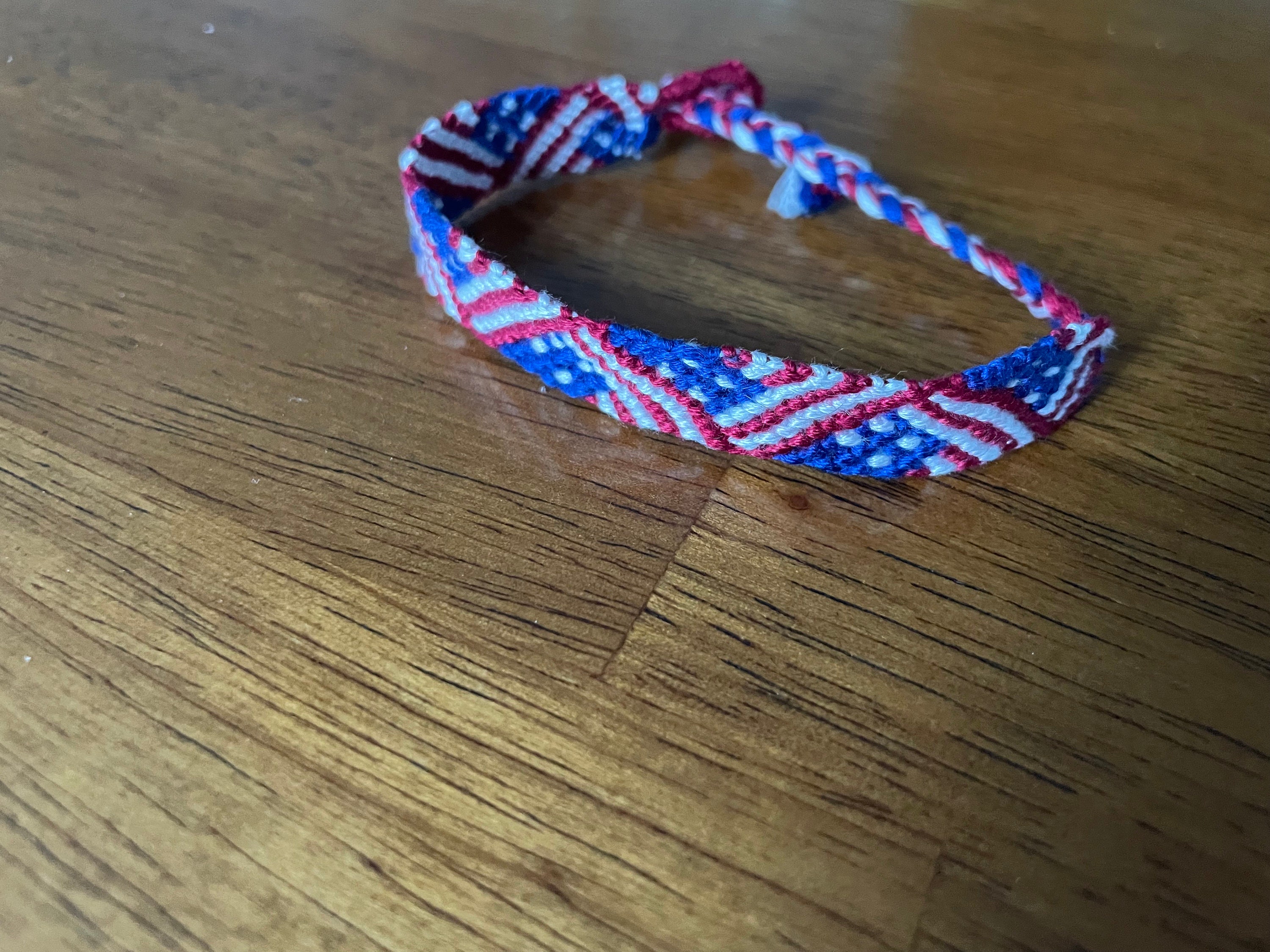 American Flag Triangle Slice Pattern | Friendship Bracelet | ONE (1 ...