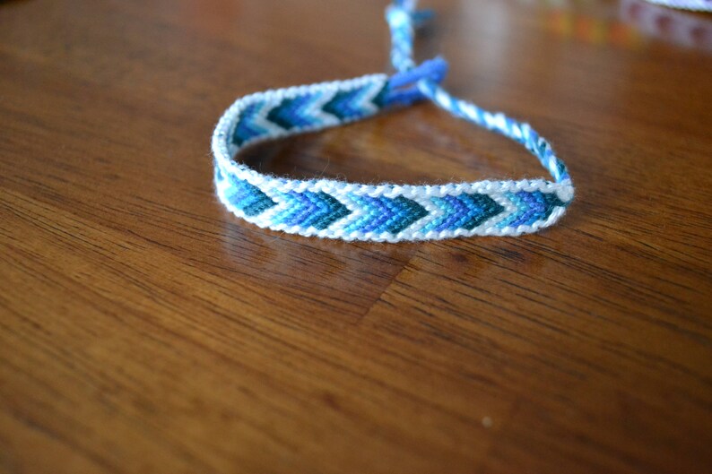 Customizable Bordered Chevron Pattern Friendship Bracelet - You Pick ...