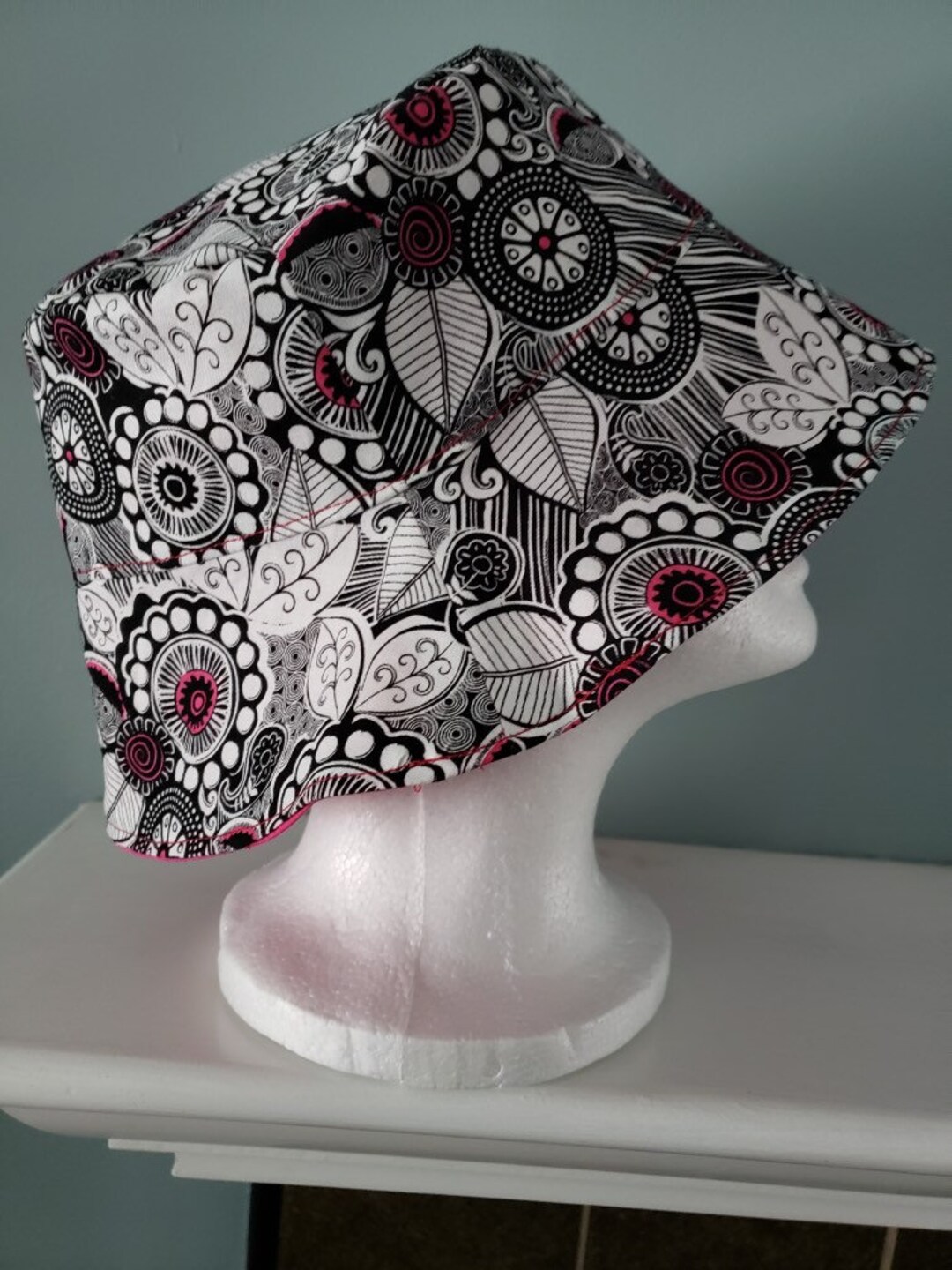 Bucket Hat Handmade 100% Cotton Fabric Reversible One Size Fits Most 23 ...