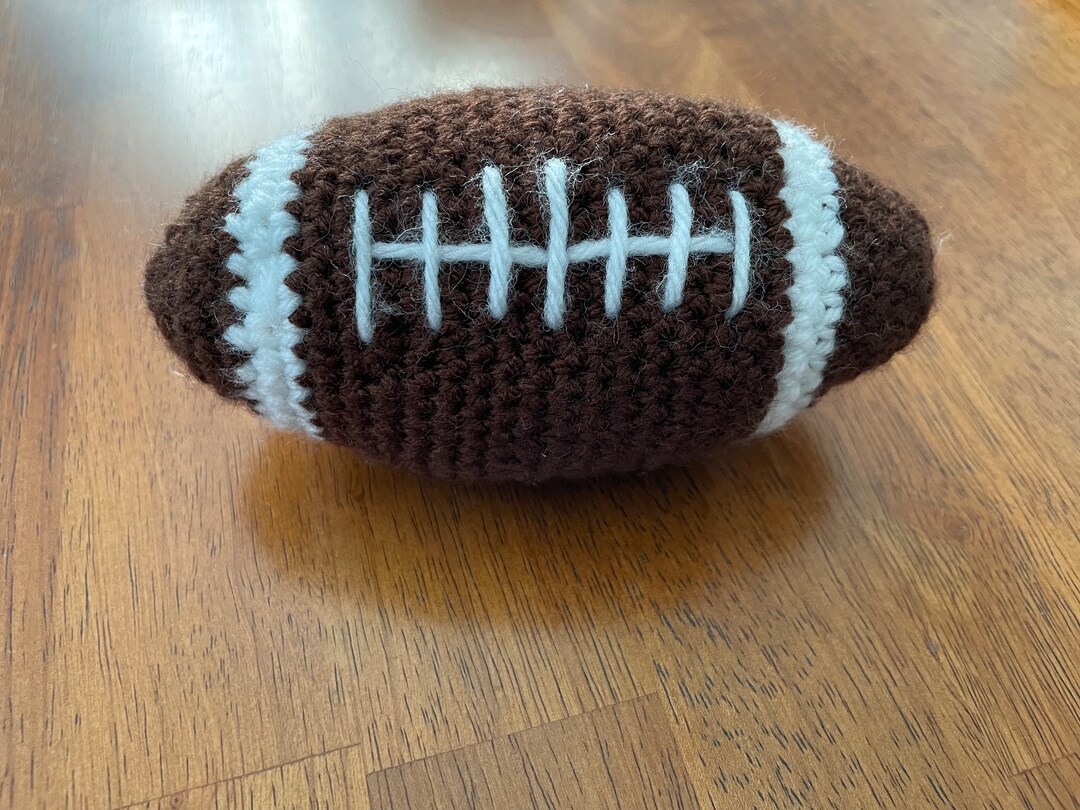 Small Football Plushie | Physical Plushie | 5in X 4in | Amigurumi ...