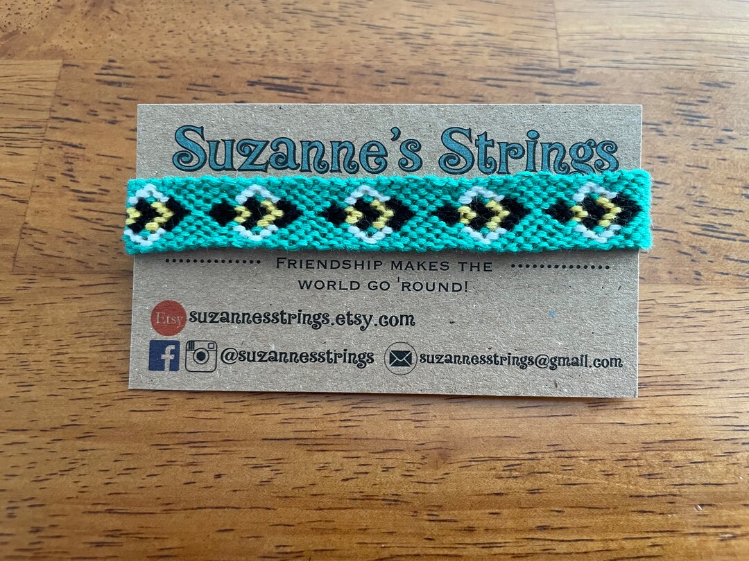 Customizable | Bumble Bee Pattern | Friendship Bracelet | Handmade ...