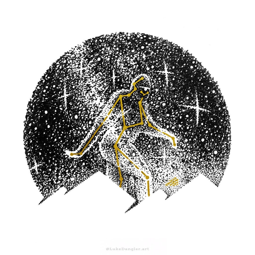 Bigfoot in Space Art Print, Cryptid Wall Art, Sasquatch 8x10 Fine Art ...