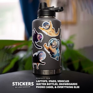 Happy Coffee Sticker - Spilling Coffee Vinyl Decal, Funny Iced Coffee ...