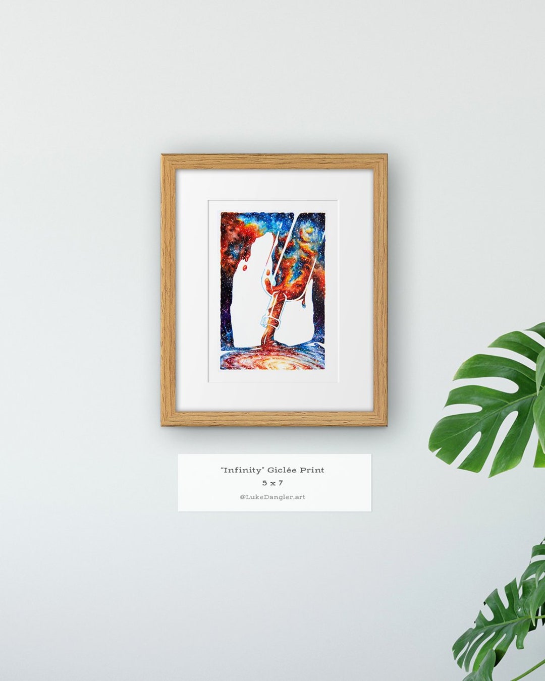 Infinity - Fine Art Print From Space Watercolor Painting - Surreal Art ...