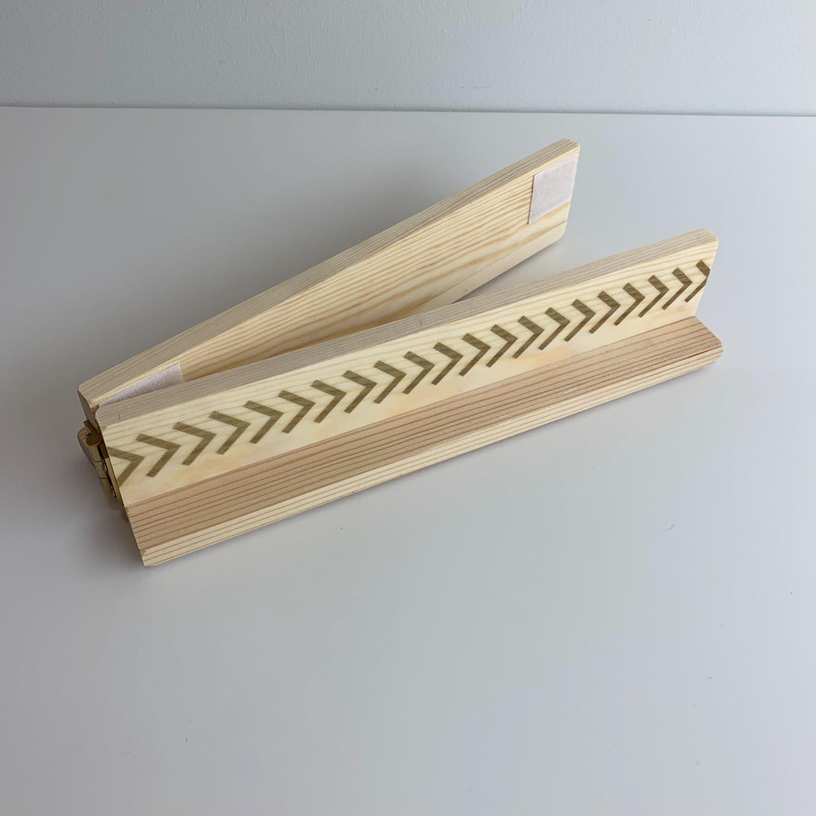 Foldable Wooden Trunk Stopper – Velcro Bag Holder With Hinge - Etsy