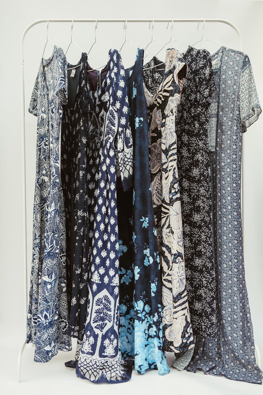 Vintage 70s - 90s Blue Bohemian Dresses / Boho Blue / Vintage Boho Maxi ...