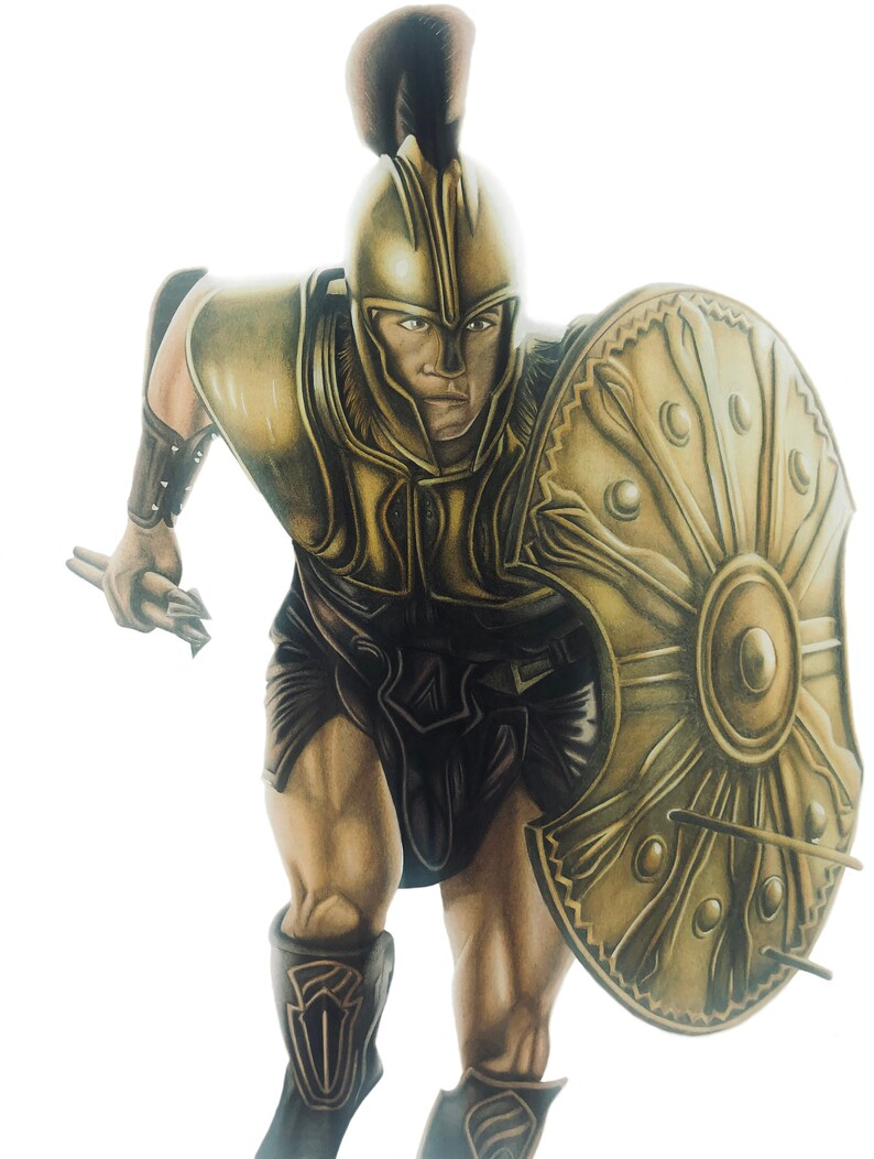 Hyperrealism Drawing of Achilles Brad Pitt, Achilles, Troy Movie Fan ...