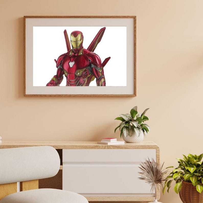 Hyper-realistic Drawing of Iron Man – Marvel - Avengers Collectible - Etsy
