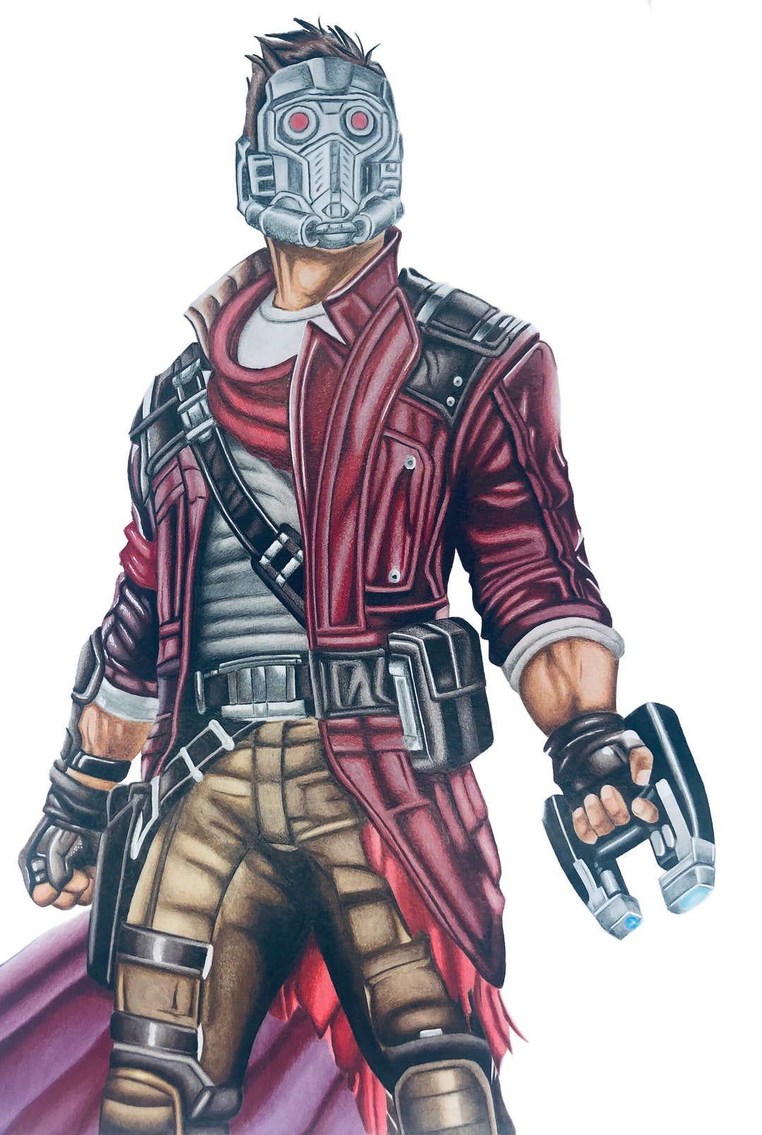Hyperrealism Drawing of Star-lord Marvel Fan Art, Realistic Pencil ...