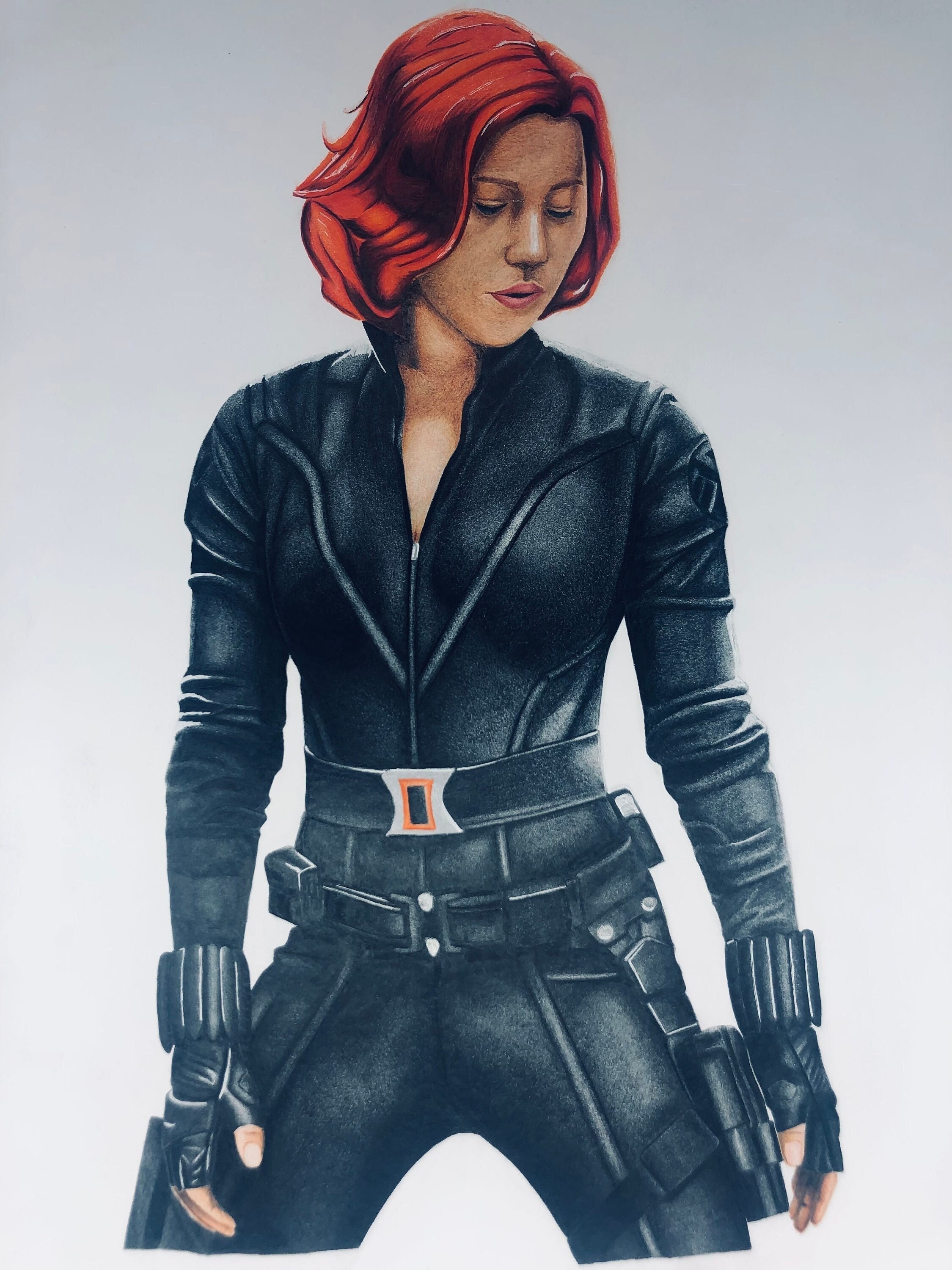 Black Widow Superhero Drawing