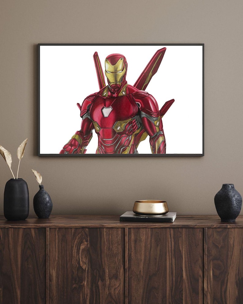 Hyper-realistic Drawing of Iron Man – Marvel - Avengers Collectible - Etsy
