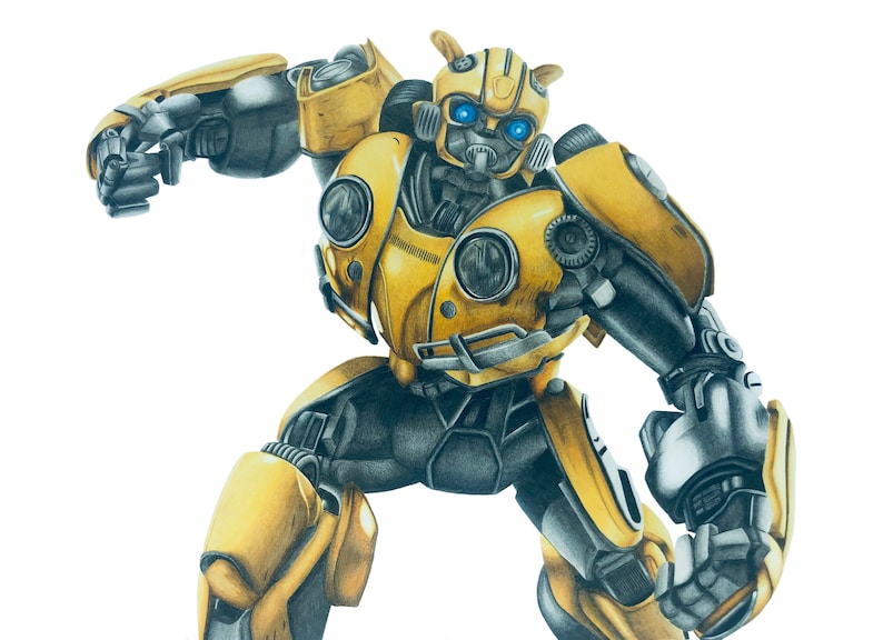Hyperrealism Drawing of Bumblebee Transformers Fan Art, Realistic ...
