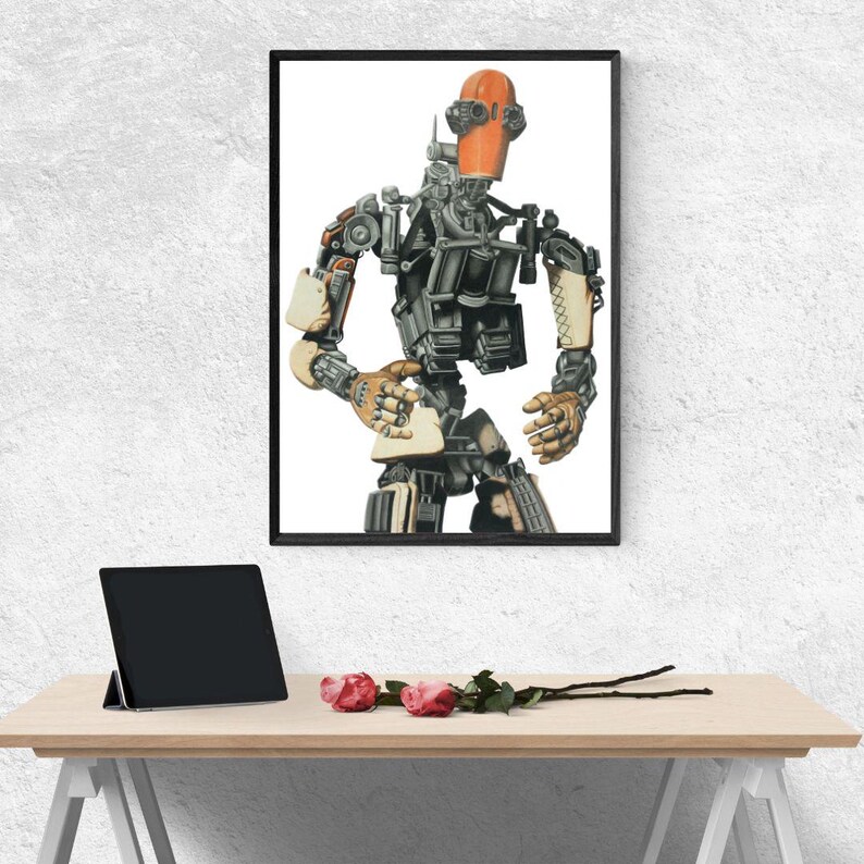 Hyperrealism Drawing of "jeff the Robot" From Finch–fine Art Print ...