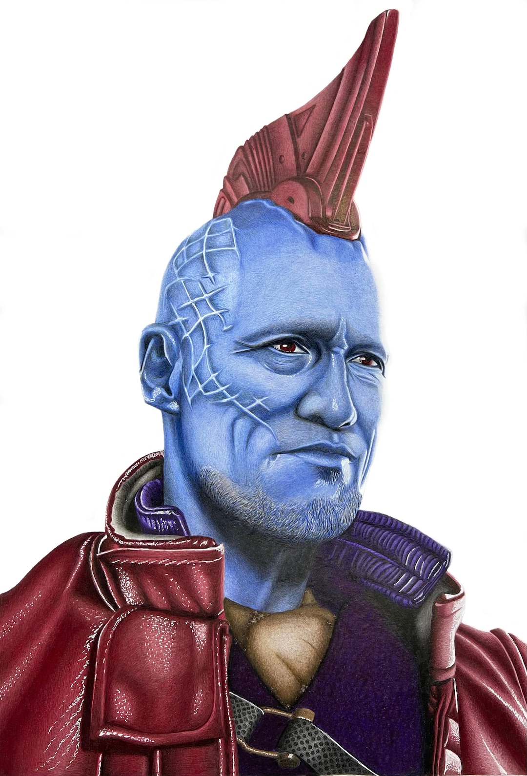 Hyperrealism Drawing of Yondu Udonta – Marvel Fan Art, Guardians of the ...