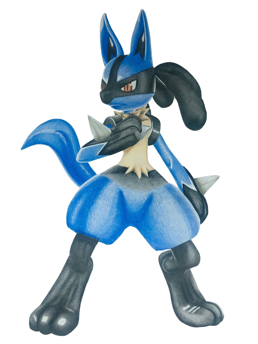 Lucario Pokemon Drawing PRINT - Etsy
