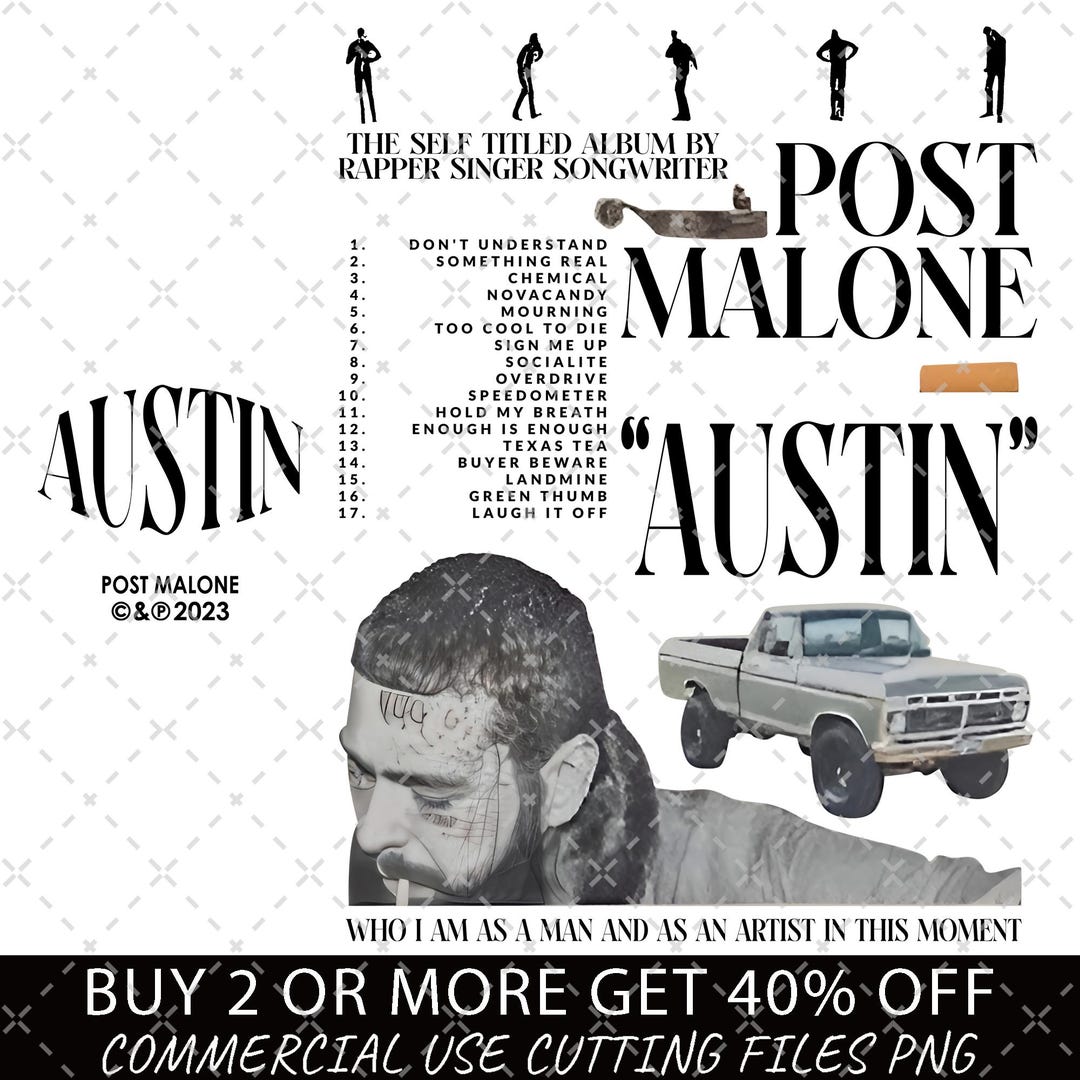 Post Malone Album PNG, Posty Digital File, Lost My Boyfriend Png File ...