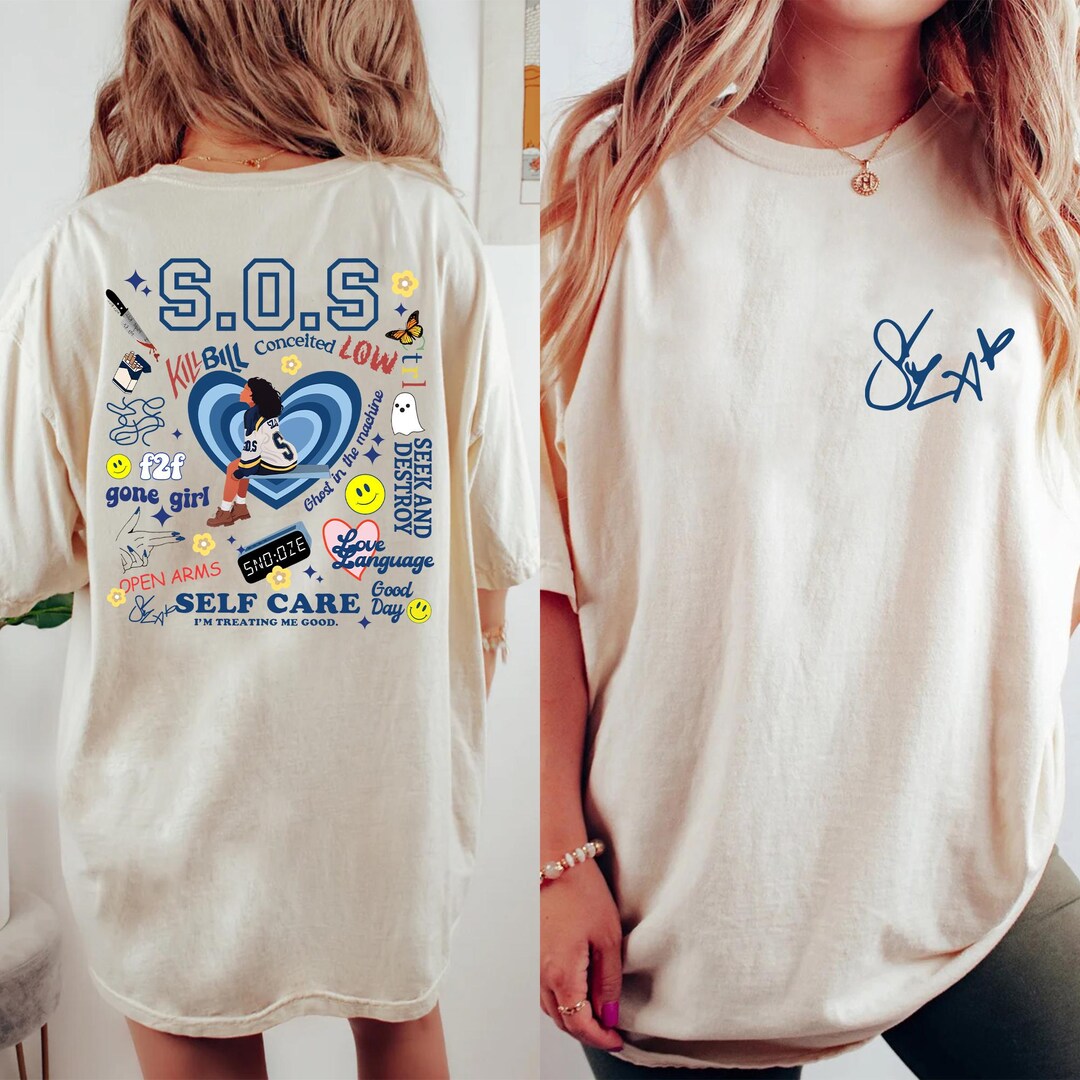 90s Vintage SZA SOS Full Tracklist Png, SZA Tee, Sza S.O.S Tour Shirt ...