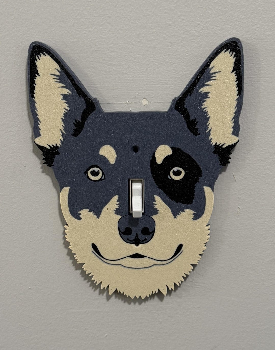 3d Printed Multi-color Australian Cattle Dog Light Switch Cover - Etsy