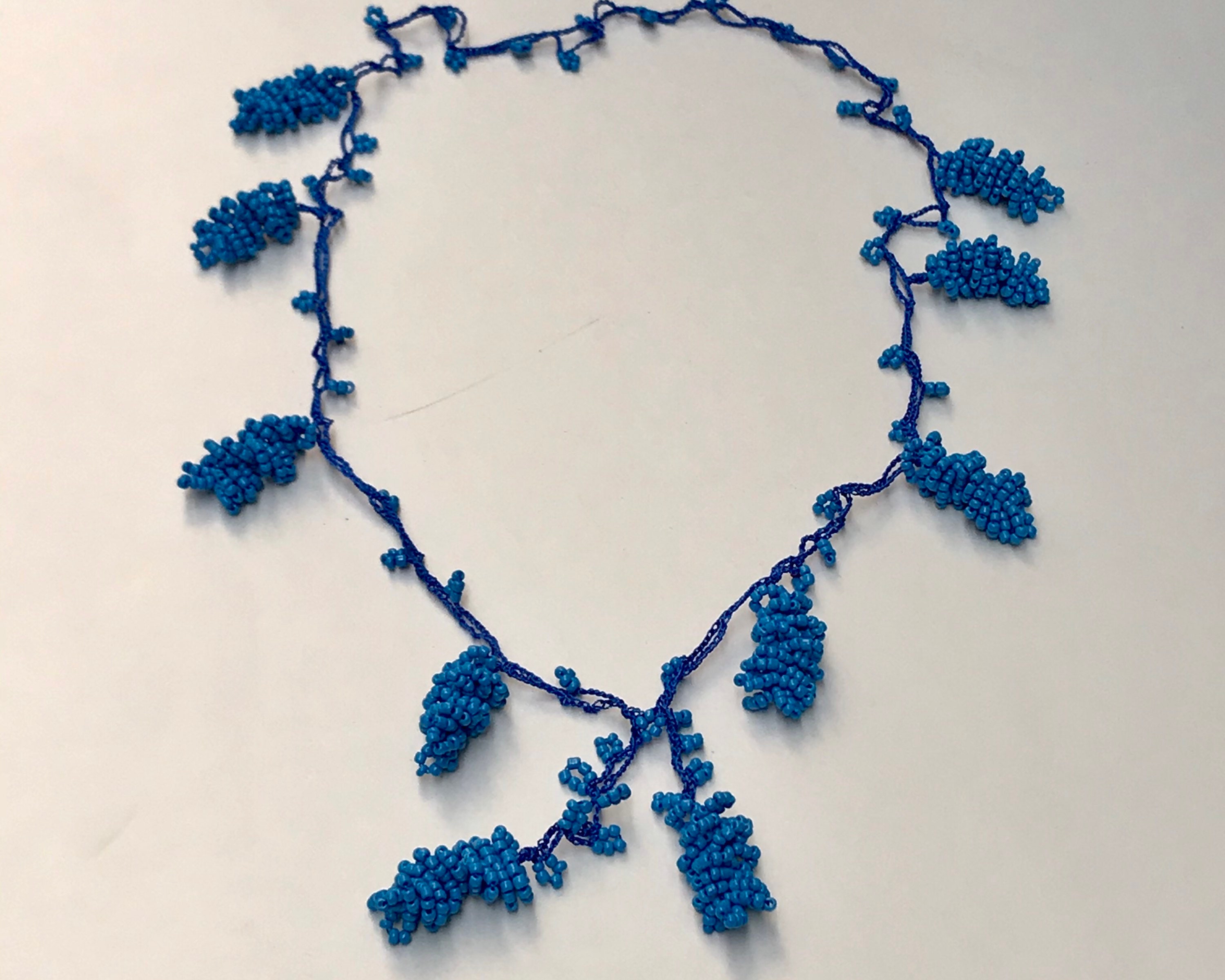 Beaded Pendant, Seed Bead Pendant, Pendant Necklace, Blue Bead Necklace ...