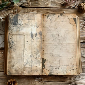 4 Grunge Junk Journal Pages Scrapbooking Artwork Vintage Aesthetic ...