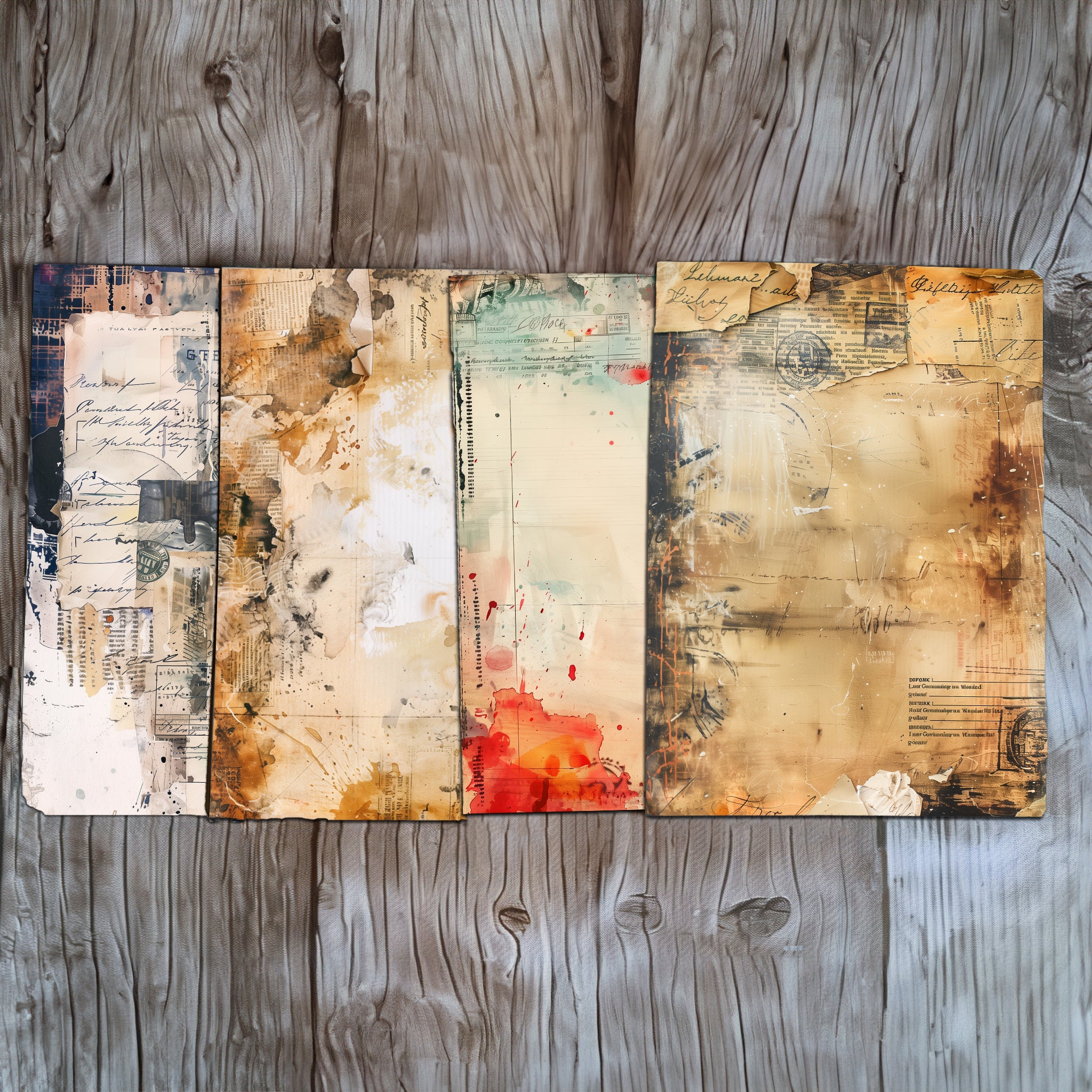 12 Postmarked Memories Pages, Vintage-inspired Junk Journal Digital ...