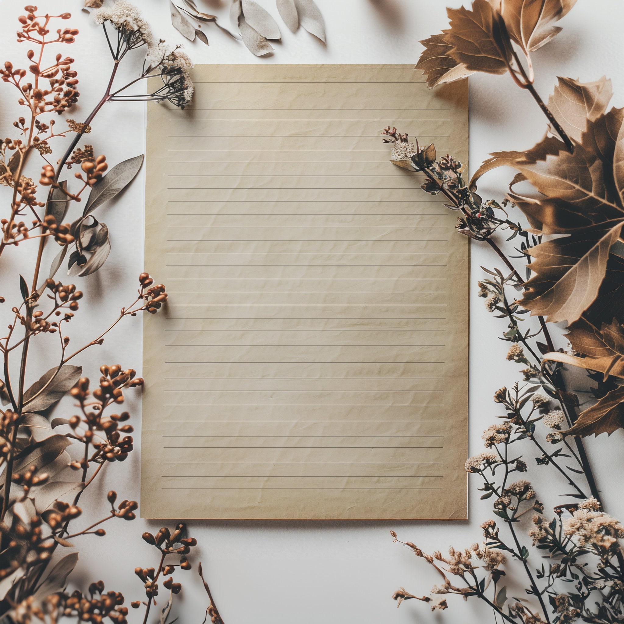 16 Unique Aged Journal Pages Vintage Inspired Digital Paper Set ...