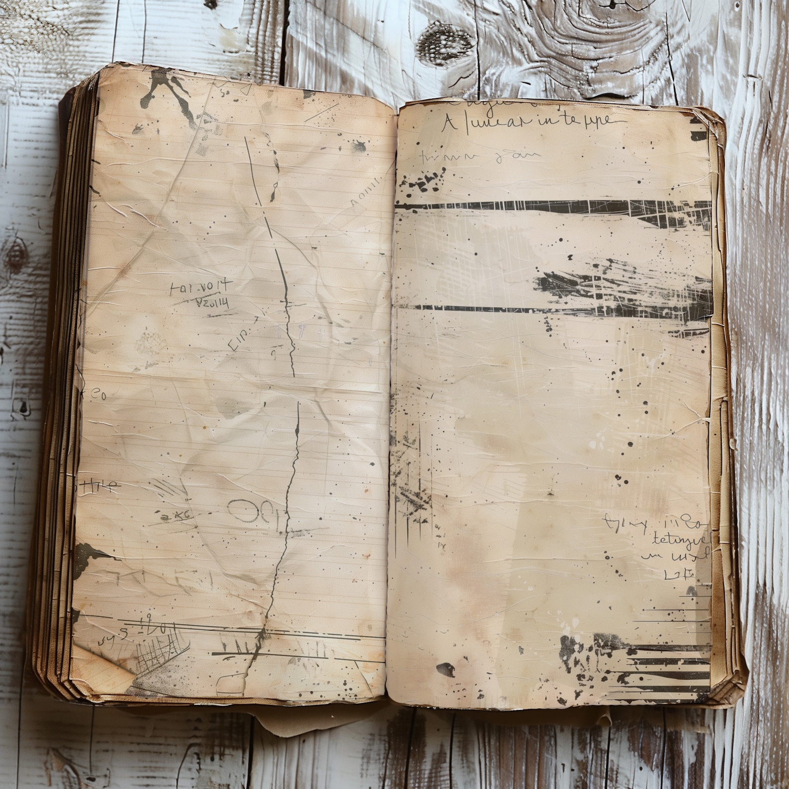 4 Grunge Junk Journal Pages, Scrapbooking, Artwork, Vintage Aesthetic ...