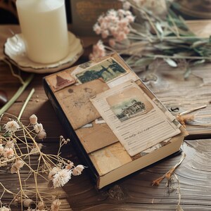 Vintage Postmarks Set 12 Nostalgic Parisian Collage Sheets Eiffel Tower ...