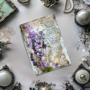 4 Vintage Floral Junk Journal Digital Pages Scrapbooking Supplies ...