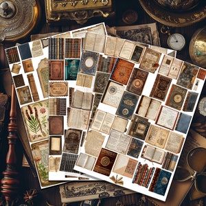 Library Lore 180 Vintage Book Elements for Junk Journal and ...