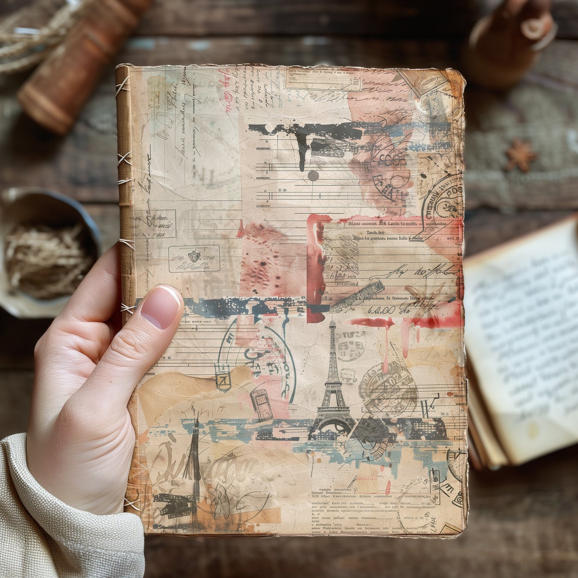 12 Postmarked Memories Pages, Vintage-inspired Junk Journal Digital ...