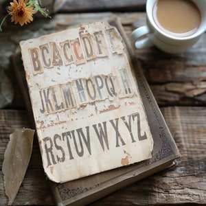 20 Vintage Alphabet Letters Pages Digital Collage Rustic Typography ...