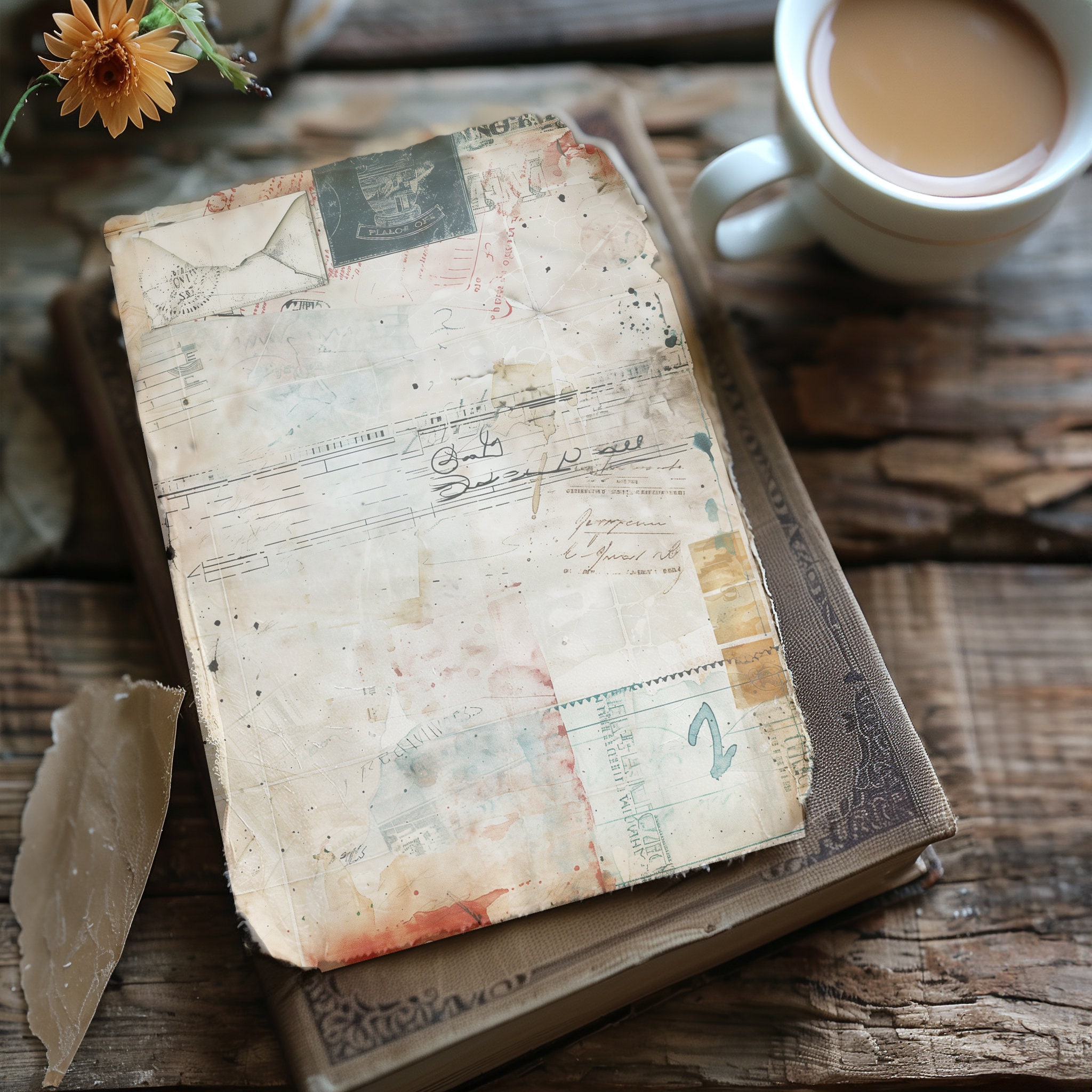 12 Postmarked Memories Pages, Vintage-inspired Junk Journal Digital ...
