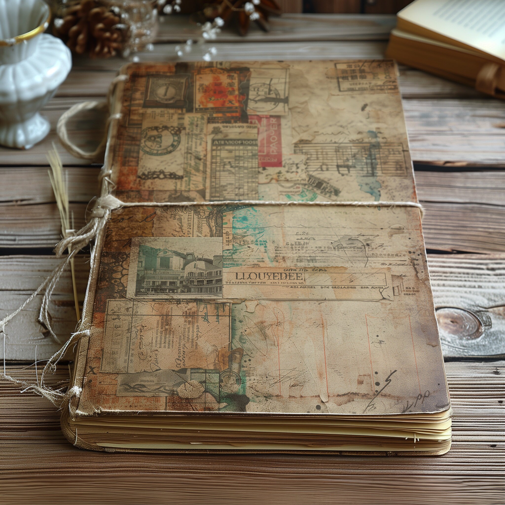 12 Postmarked Memories Pages Vintage Inspired Junk Journal Digital ...