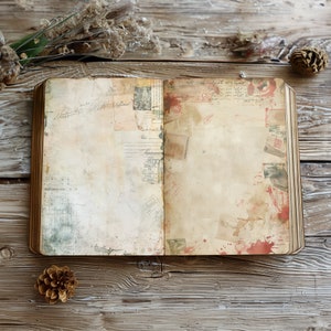 Faded Notes 12 Junk Journal Pages Vintage Ephemera Digital Paper ...