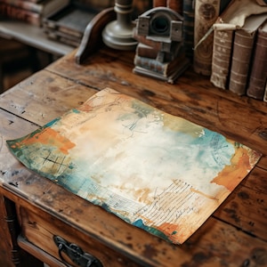 12 Nostalgic Paper Pages Vintage Ephemera Collage Newspaper Print ...