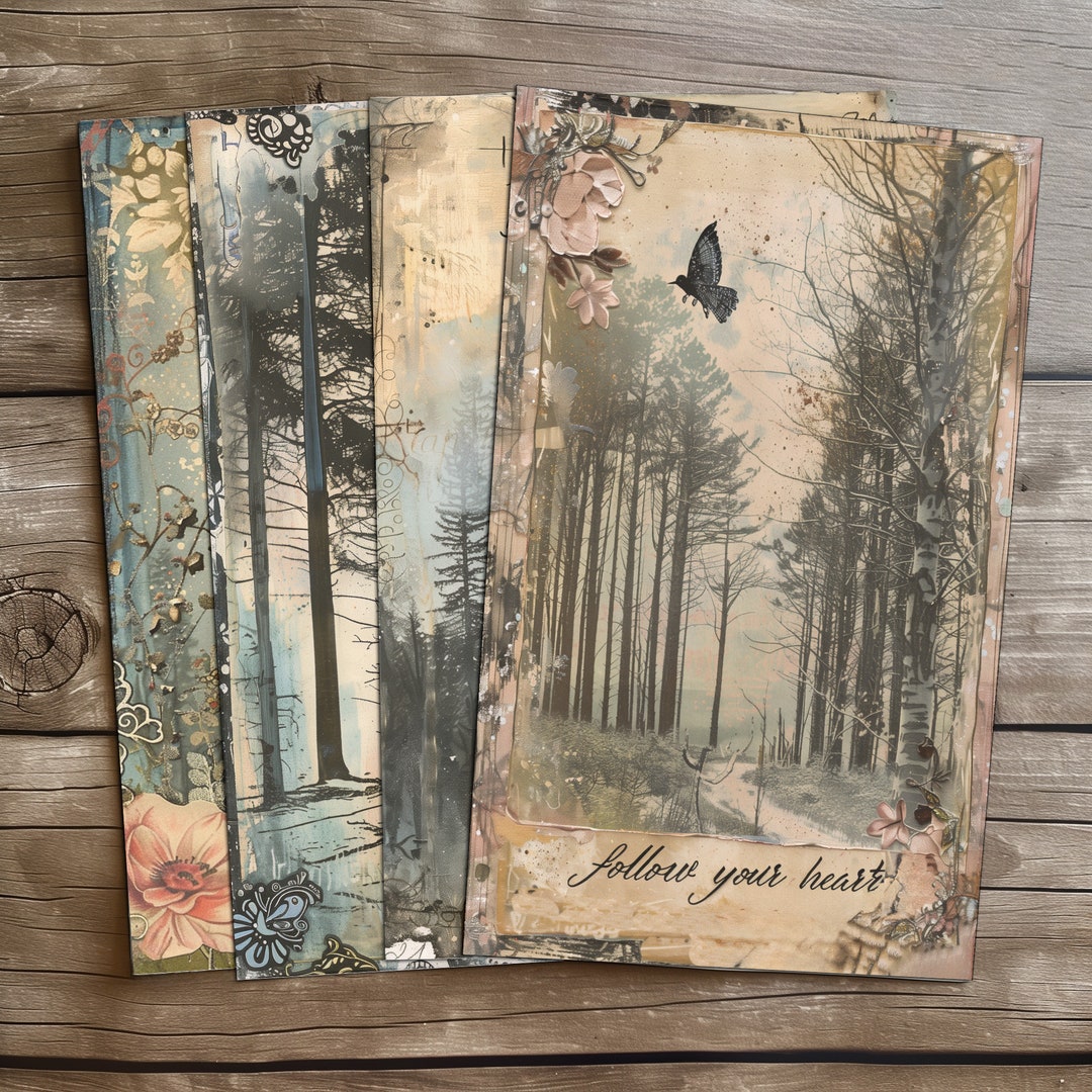 4 Inspirational Forest Digital Journal Pages Follow Your Heart Nature ...