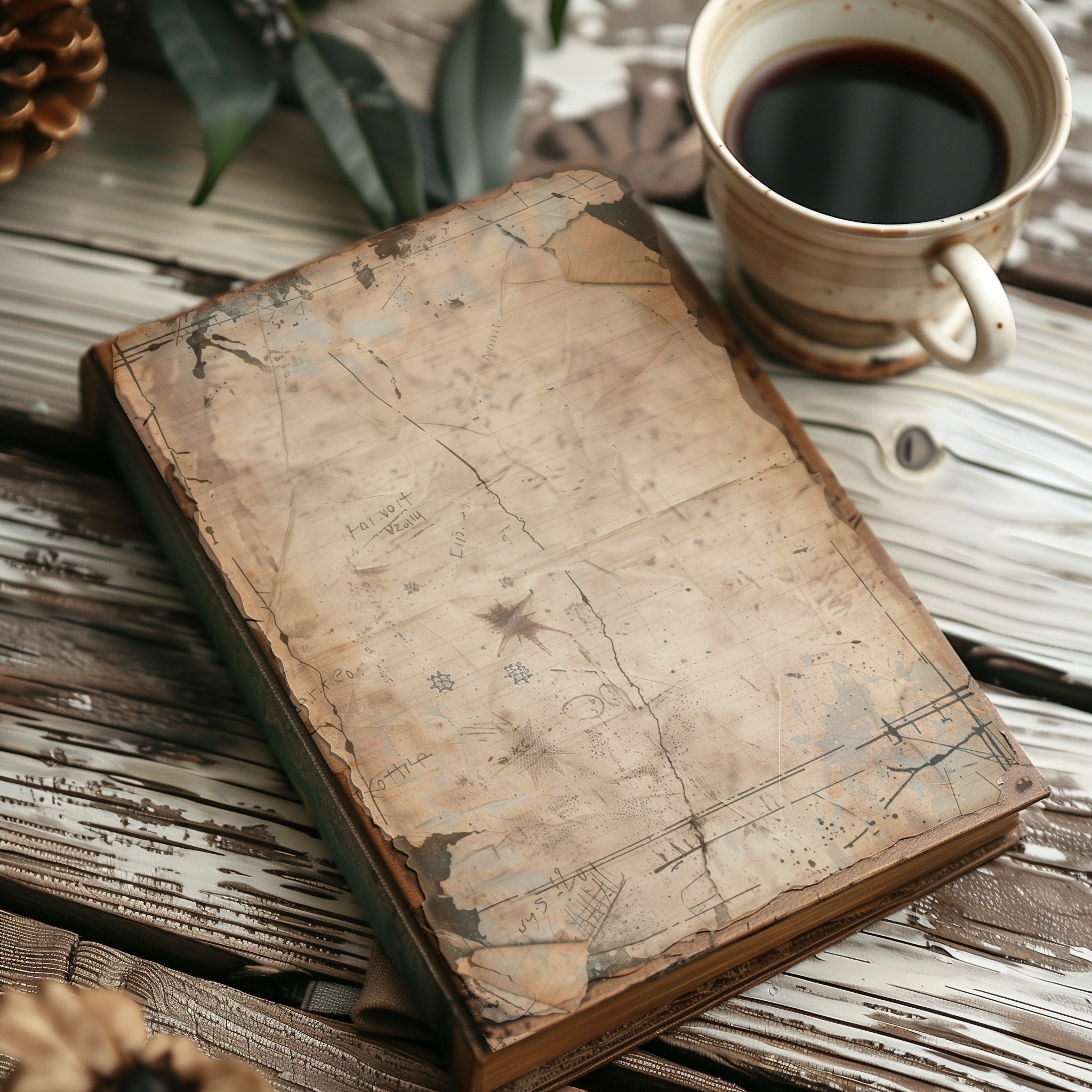 4 Grunge Junk Journal Pages, Scrapbooking, Artwork, Vintage Aesthetic ...