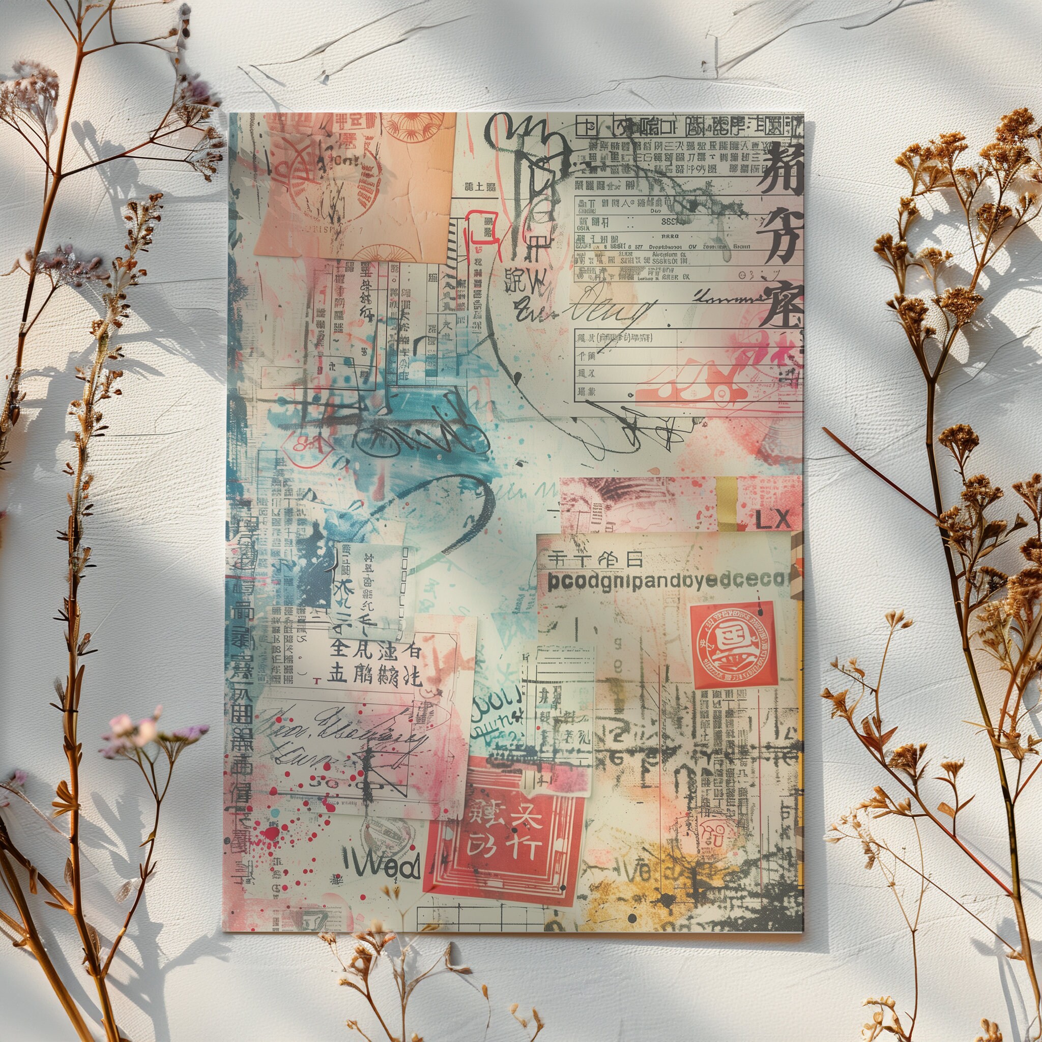 12 Postmarked Memories Pages, Vintage-inspired Junk Journal Digital ...