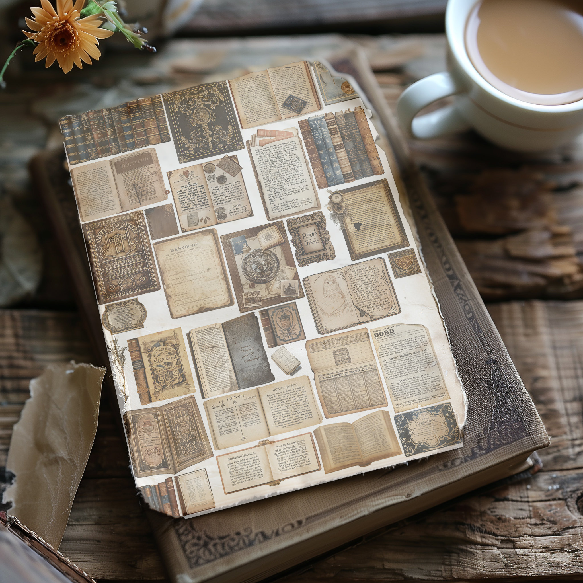 Library Lore: 180 Vintage Book Elements for Junk Journal & Scrapbooking ...