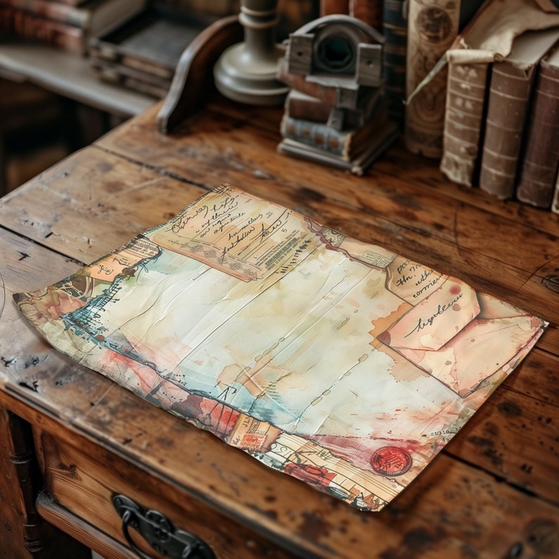 12 Postmarked Memories Pages, Vintage-inspired Junk Journal Digital ...