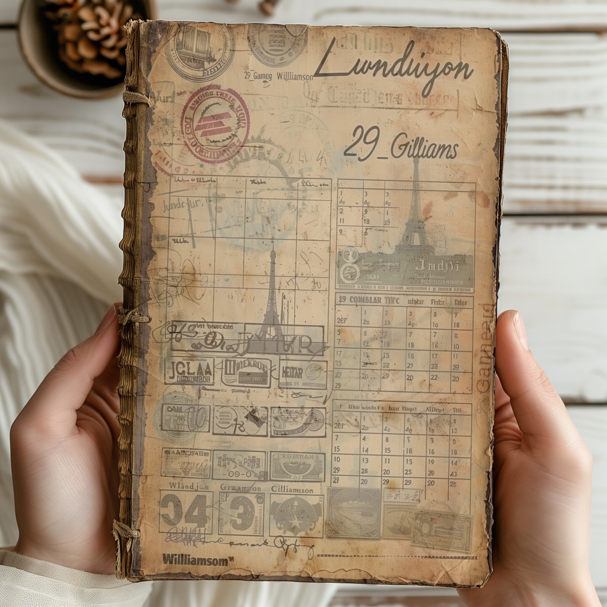 4 Vintage Travel Ephemera Collage Sheets Printable Junk Journal ...