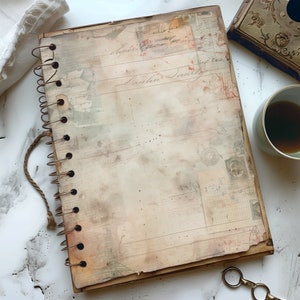 Faded Notes 12 Junk Journal Pages Vintage Ephemera Digital Paper ...