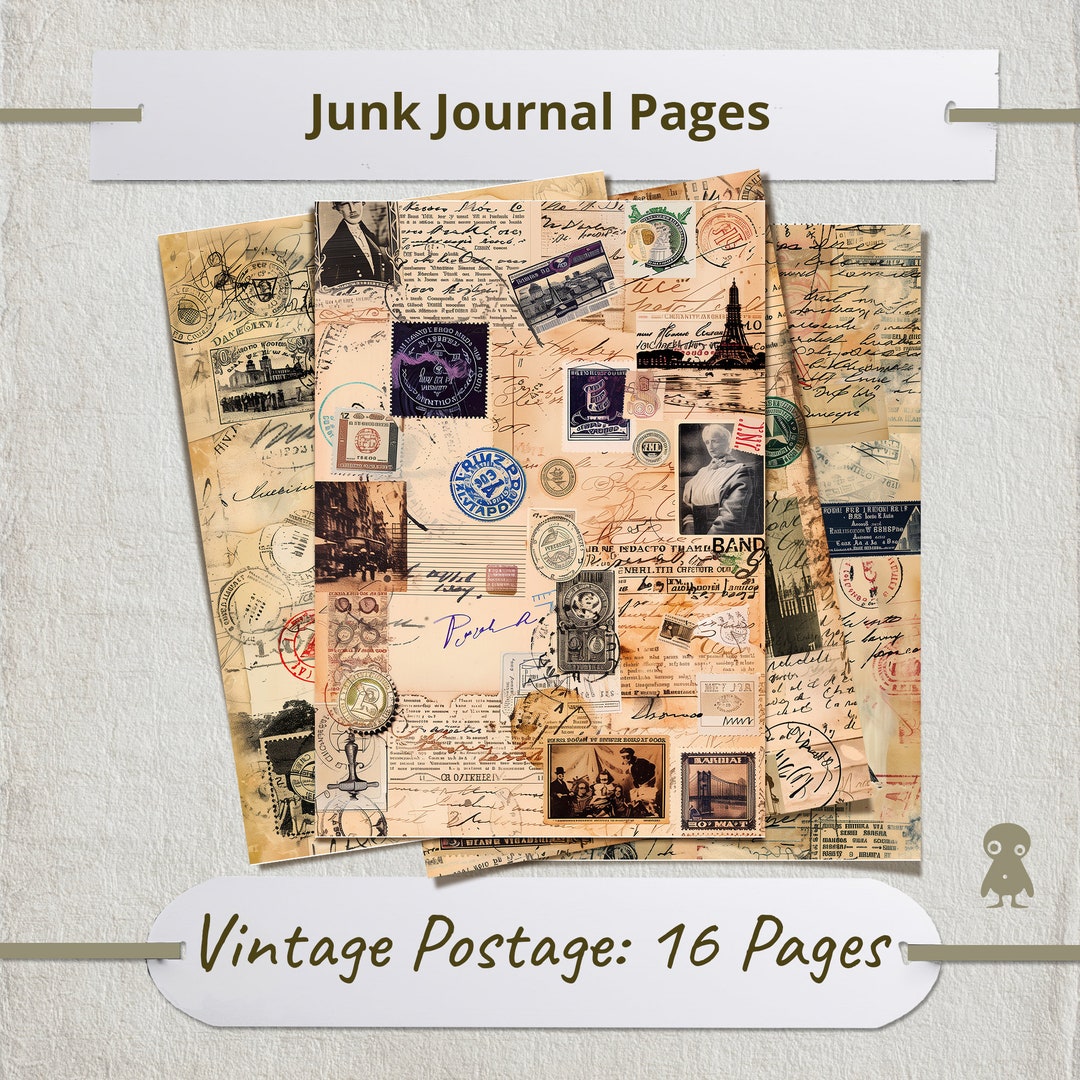 16 Vintage Postage Pages Ephemera Antique Handwritten Letters Famous ...