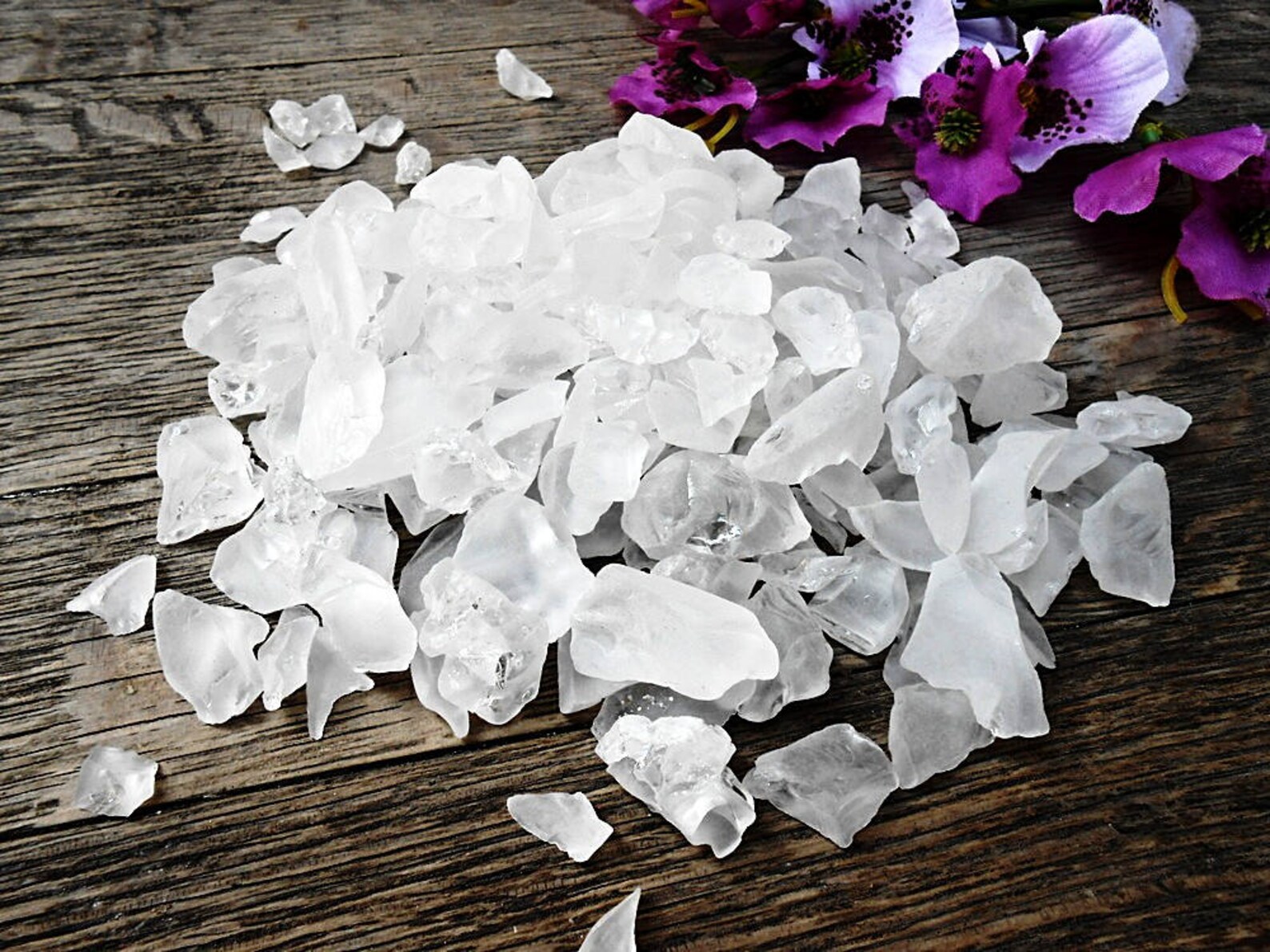 Glass Crystal Frosted Sea Tiles Pebble Beach Raw Rock Clear White ...