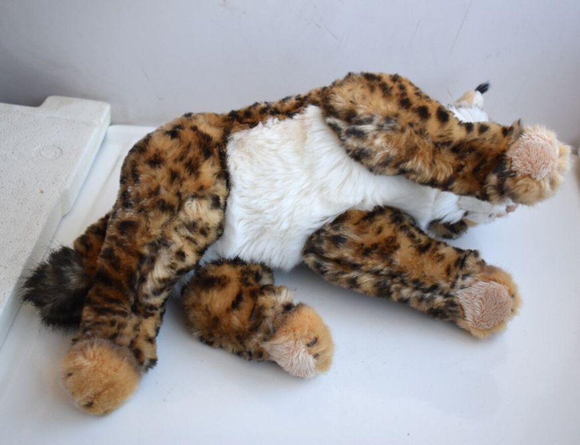 Pelúcia vintage Steiff Mizzy Lynx 102585 de 35 cm (14") - Brinquedo ...
